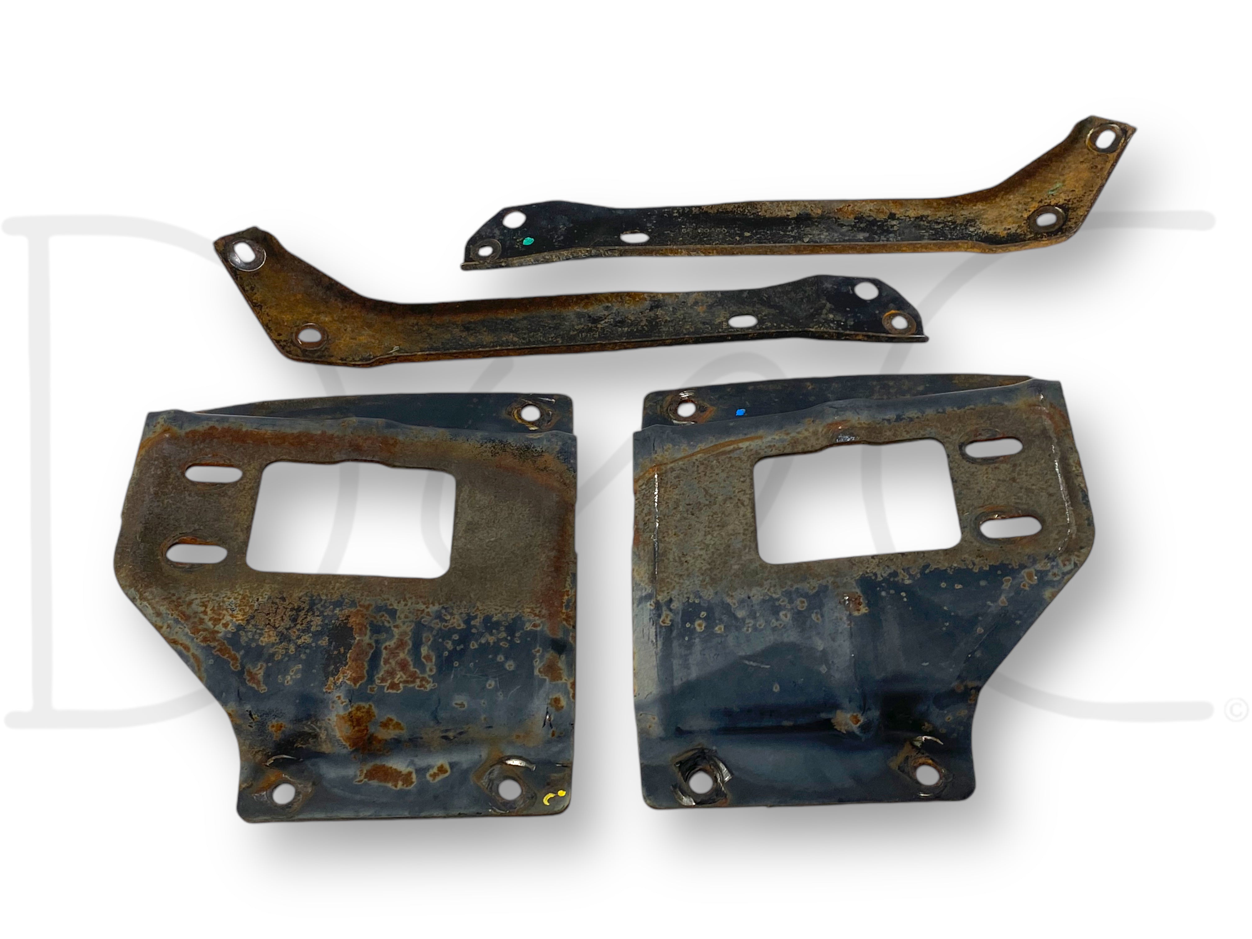 99-04 Ford F250 F350 FRONT BUMPER BRACKET SET [4] OEM MOUNTING BRACKETS ...
