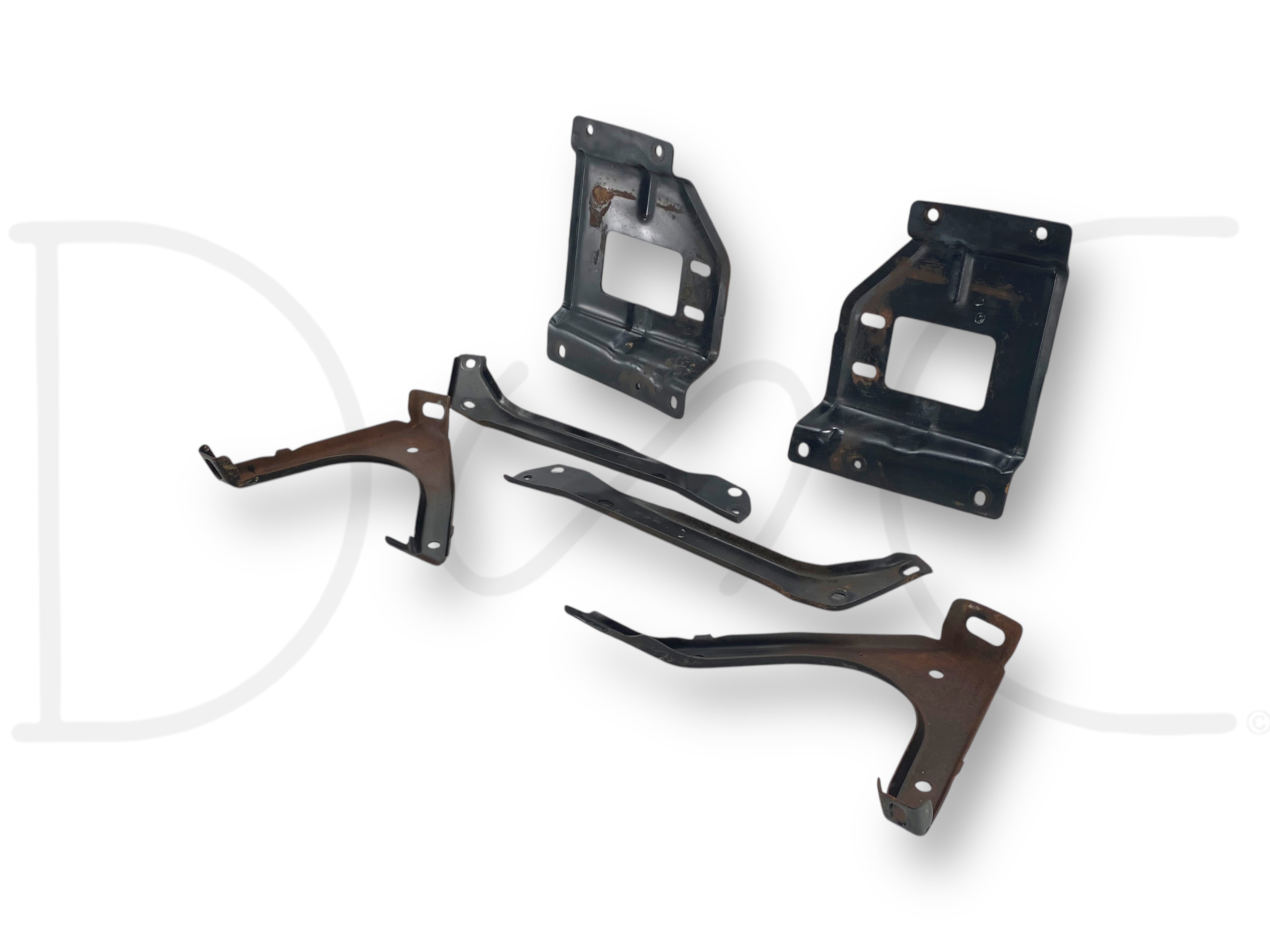 99-04 Ford F250 F350 FRONT BUMPER BRACKET SET [6] OEM MOUNTING BRACKETS ...